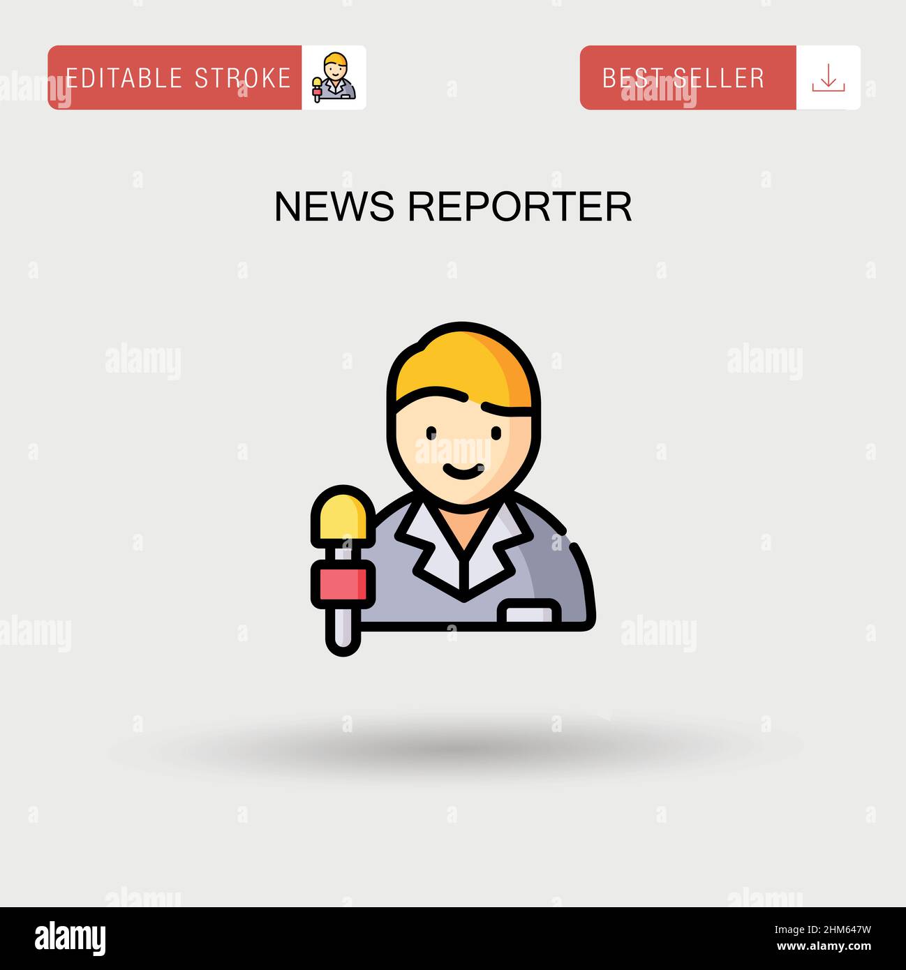 News reporter Simple vector icon Stock Vector Image & Art - Alamy