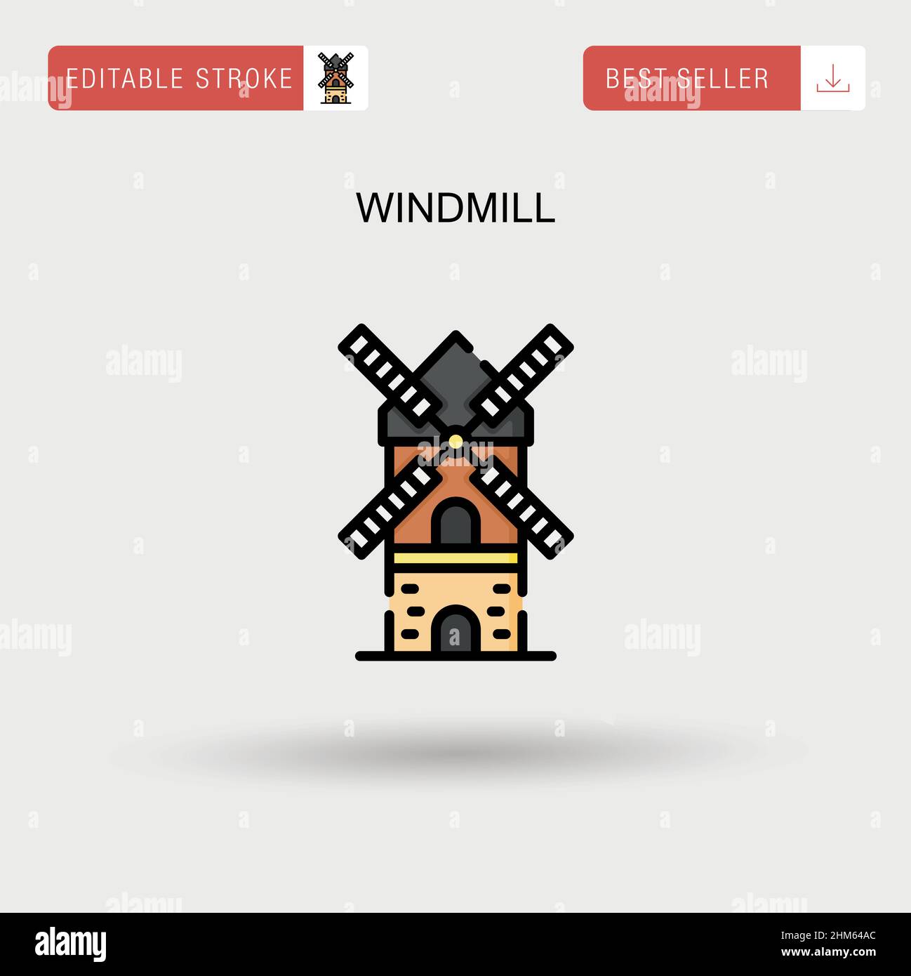 Electric windmills and turbines Stock Vector Images - Alamy