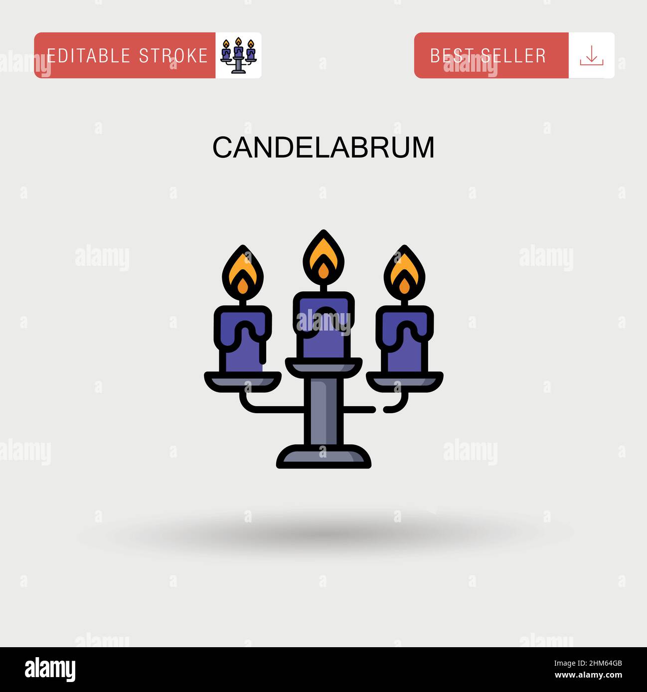 Candelabrum Simple vector icon Stock Vector Image & Art - Alamy