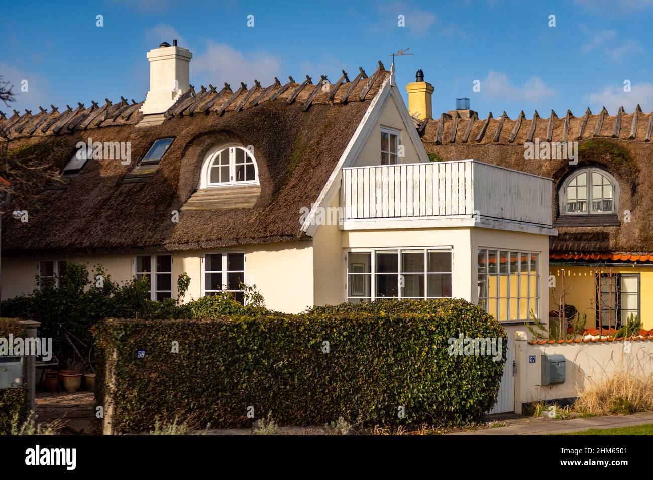 the Beautiful Yellow buildings of Dragor Denmark Stock Photo - Alamy