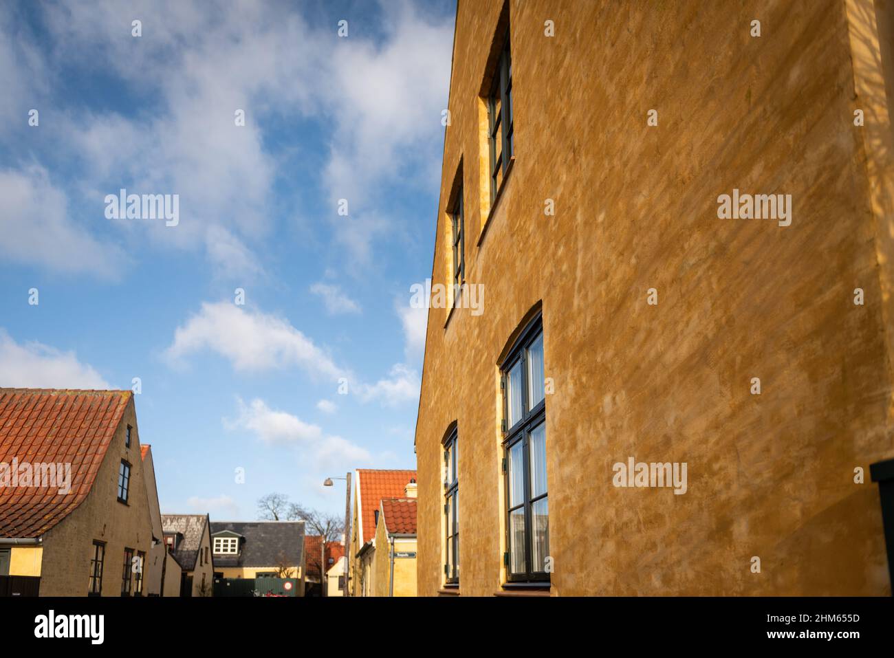 the Beautiful Yellow buildings of Dragor Denmark Stock Photo - Alamy