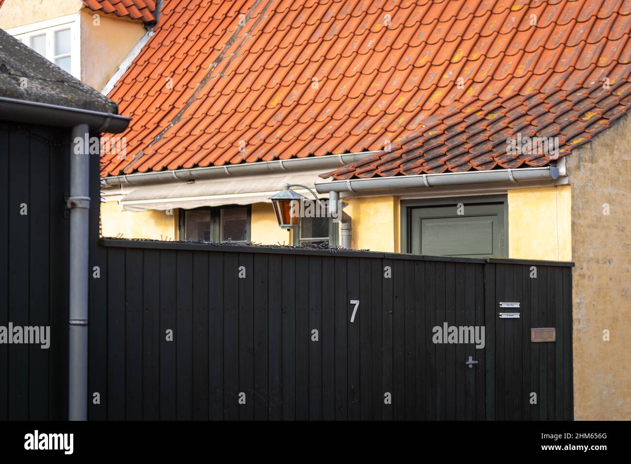 the Beautiful Yellow buildings of Dragor Denmark Stock Photo - Alamy