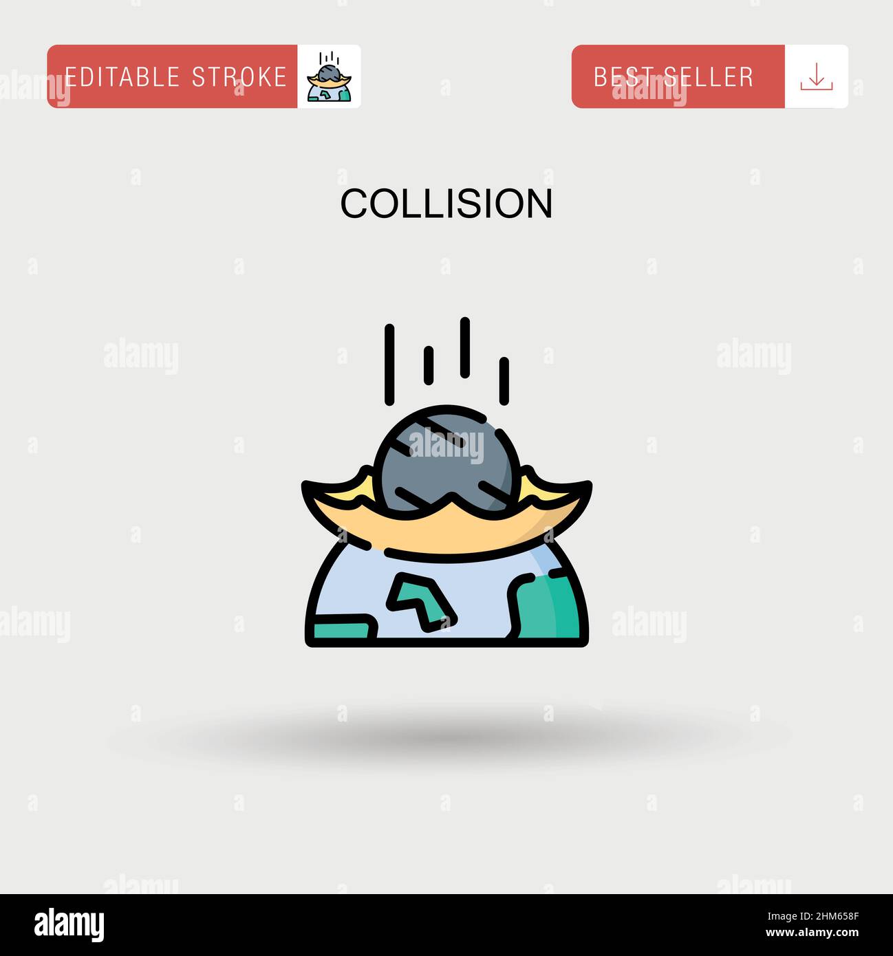 Car collision with street light icon hi-res stock photography and ...