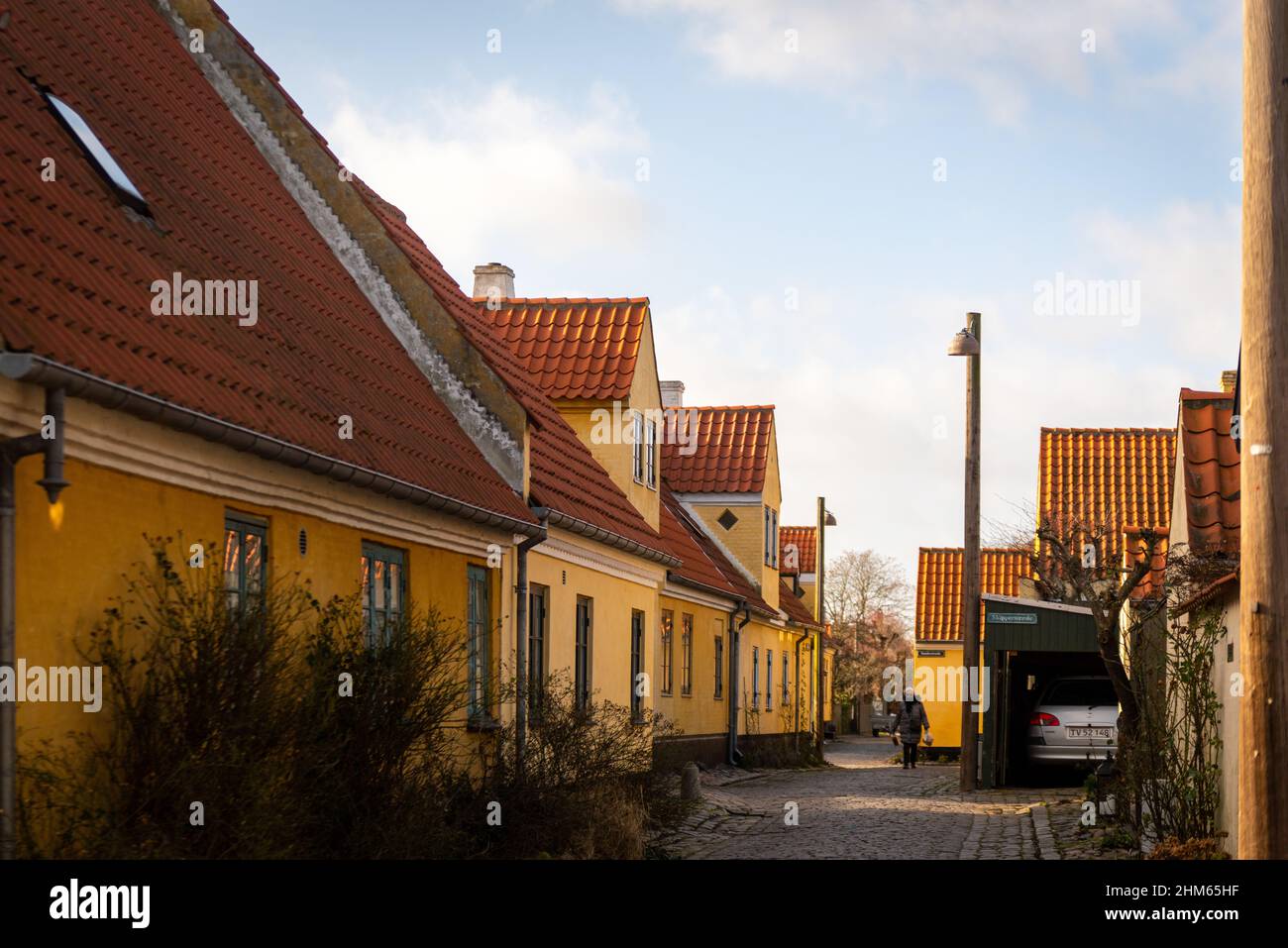the Beautiful Yellow buildings of Dragor Denmark Stock Photo - Alamy