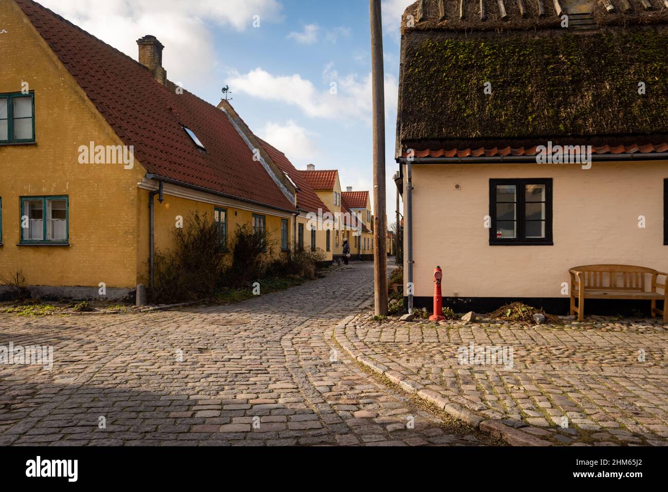 the Beautiful Yellow buildings of Dragor Denmark Stock Photo - Alamy