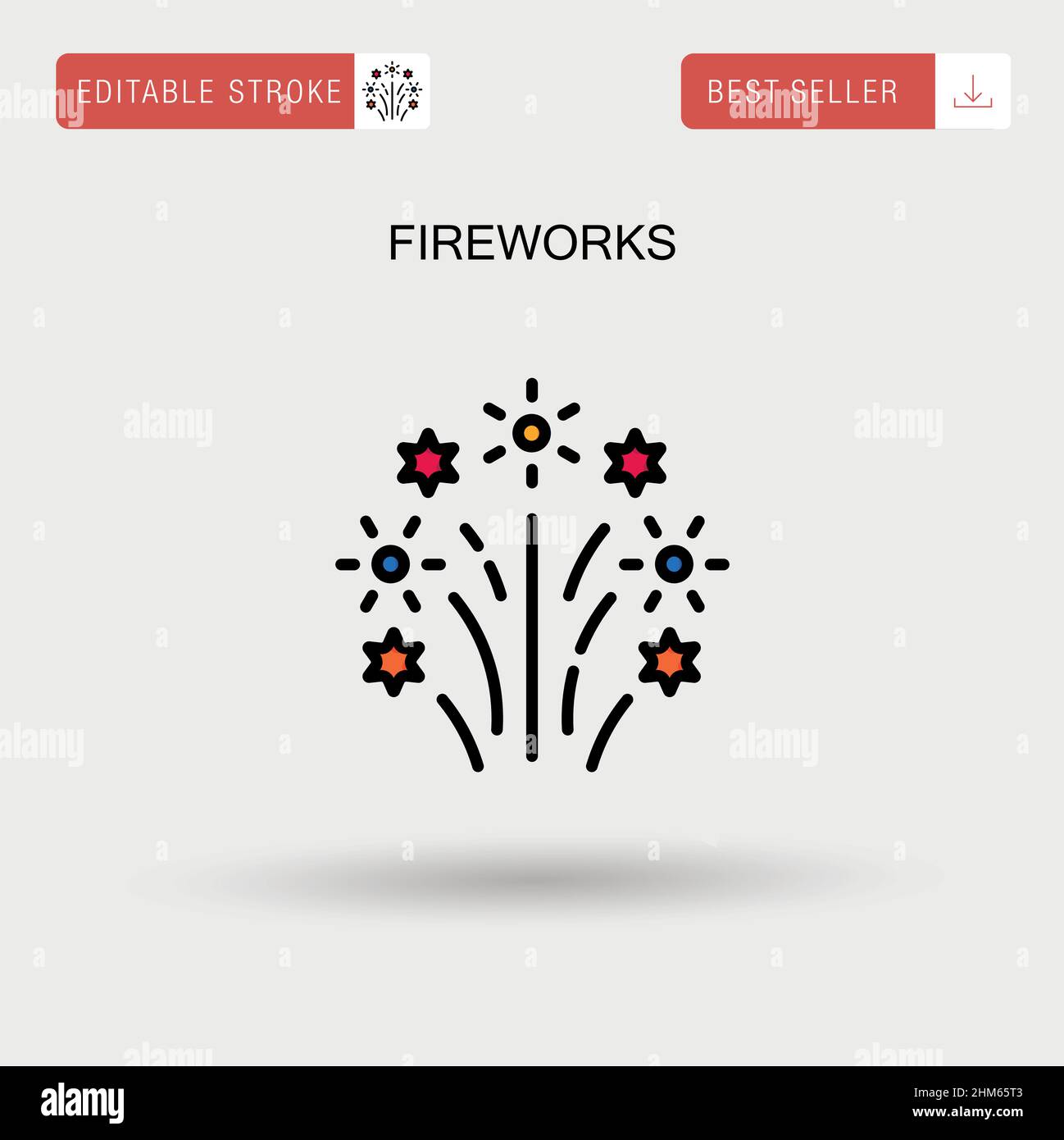Fireworks Simple vector icon Stock Vector Image & Art - Alamy
