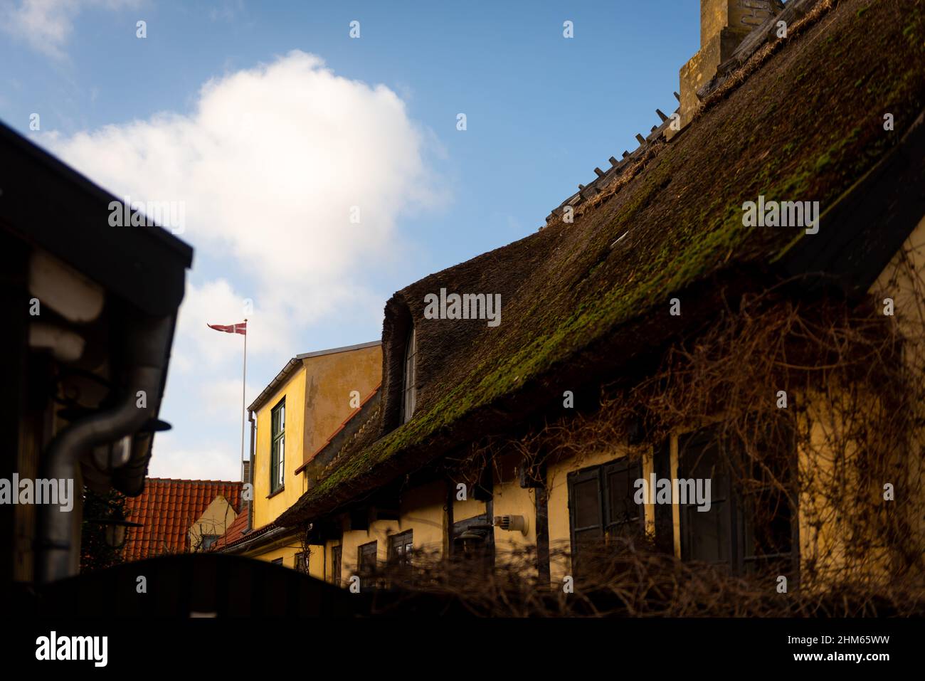 the Beautiful Yellow buildings of Dragor Denmark Stock Photo - Alamy