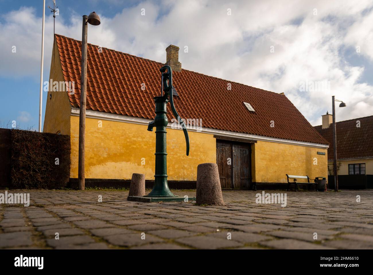 the Beautiful Yellow buildings of Dragor Denmark Stock Photo - Alamy