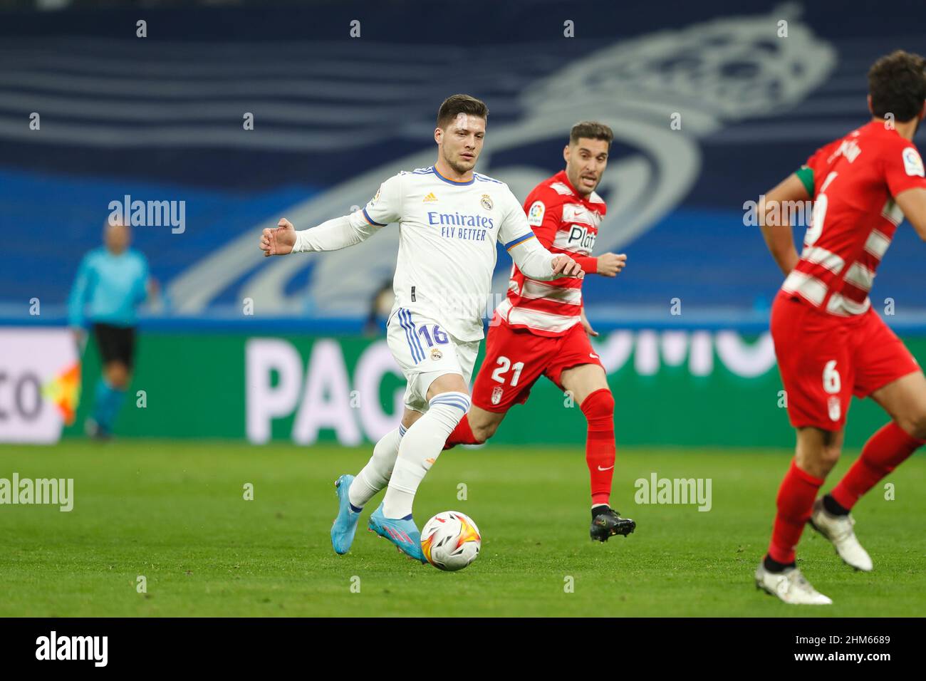 Madrid, Spain. 6th Feb, 2022. Luka Jovic (Real) Football/Soccer ...