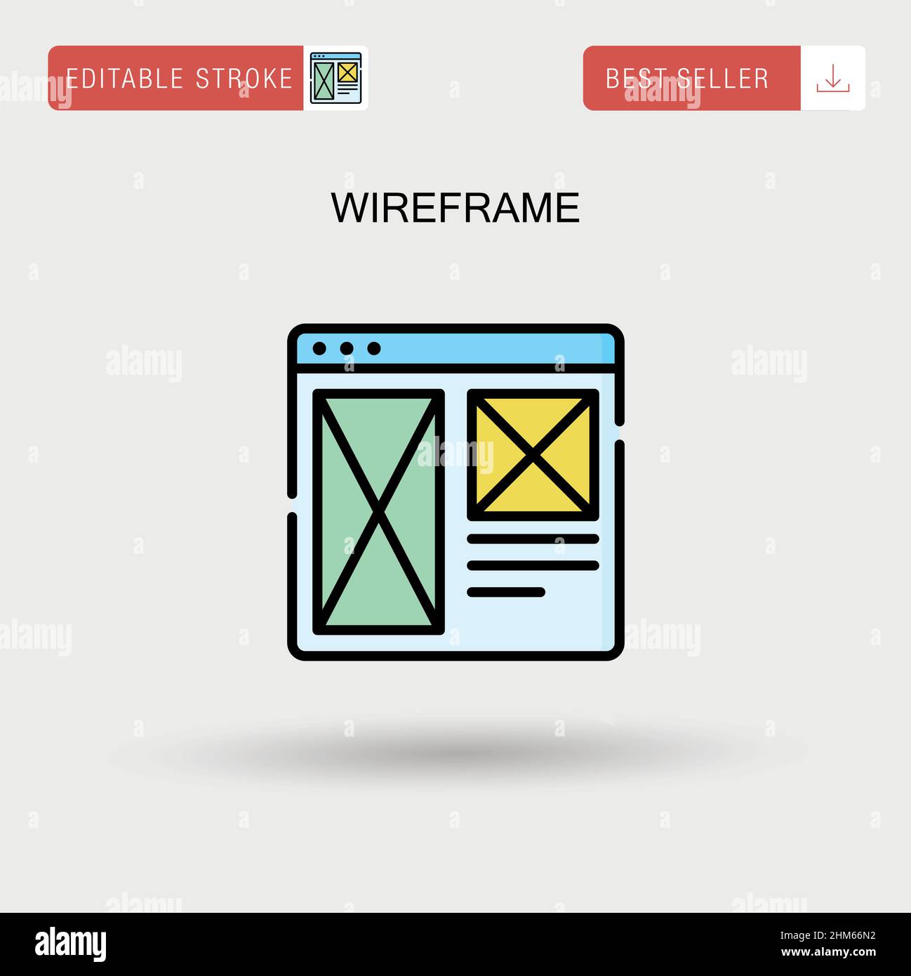 Wireframe Simple vector icon Stock Vector Image & Art - Alamy