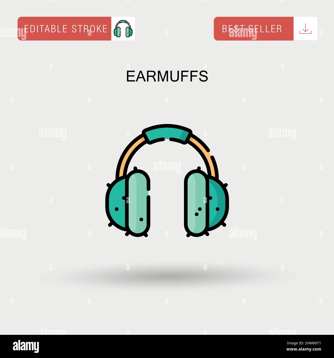 Earmuffs Simple vector icon Stock Vector Image & Art - Alamy