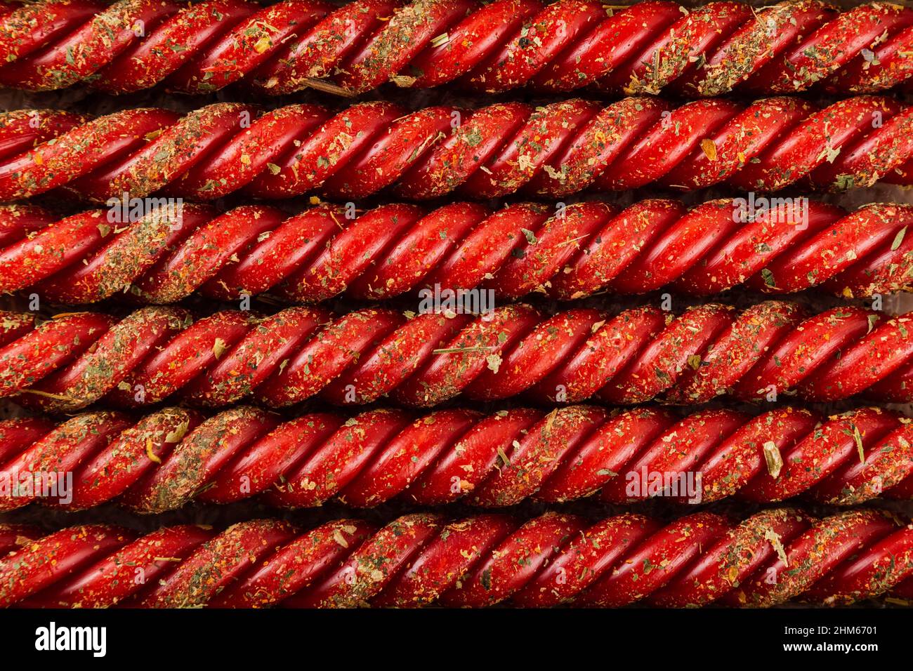 Texture of red holiday candles. Festive background Stock Photo - Alamy