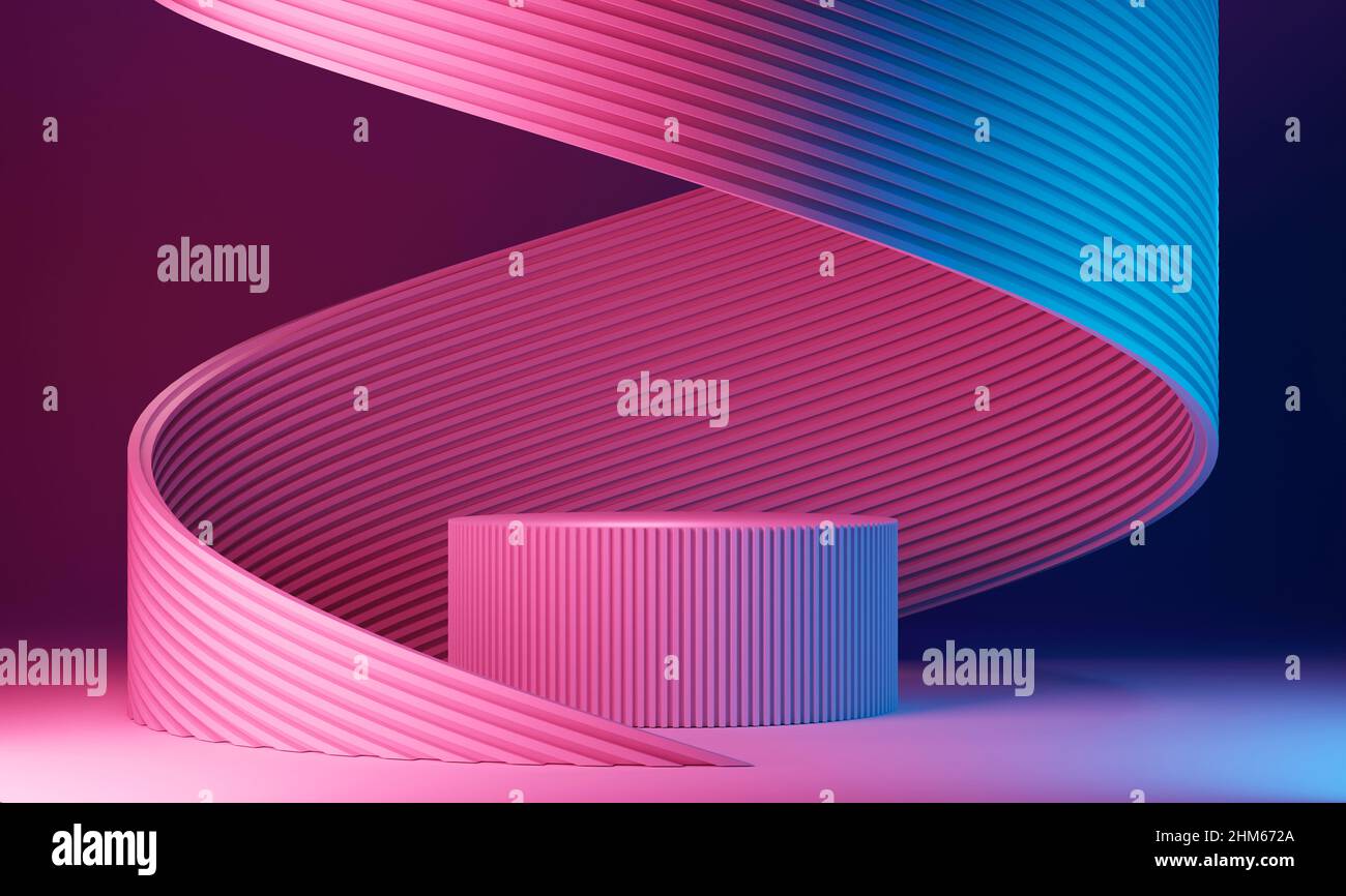 Neon premium product display podium on neon colors background Stock ...