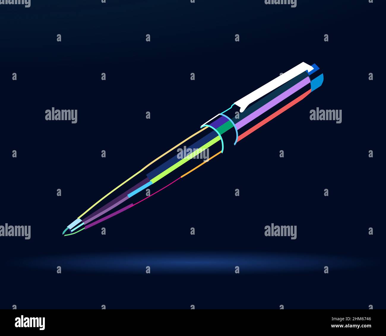 Abstract Ballpoint Pen, Fountain Pen, Ball Pen, colorful drawing ...