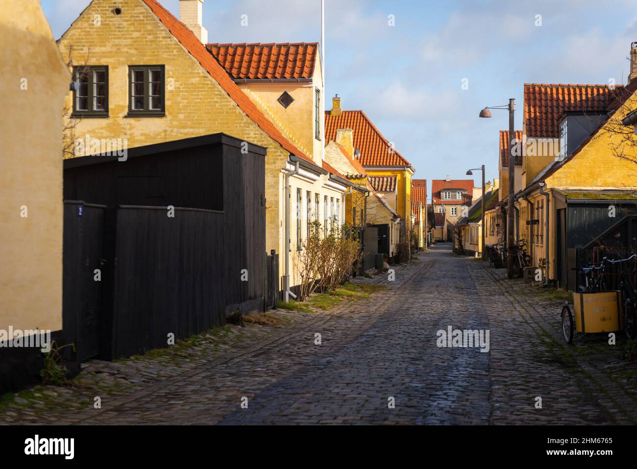 the Beautiful Yellow buildings of Dragor Denmark Stock Photo - Alamy