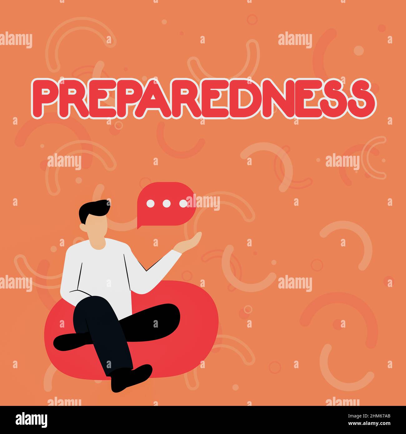 Conceptual display Preparedness. Word for quality or state of being ...