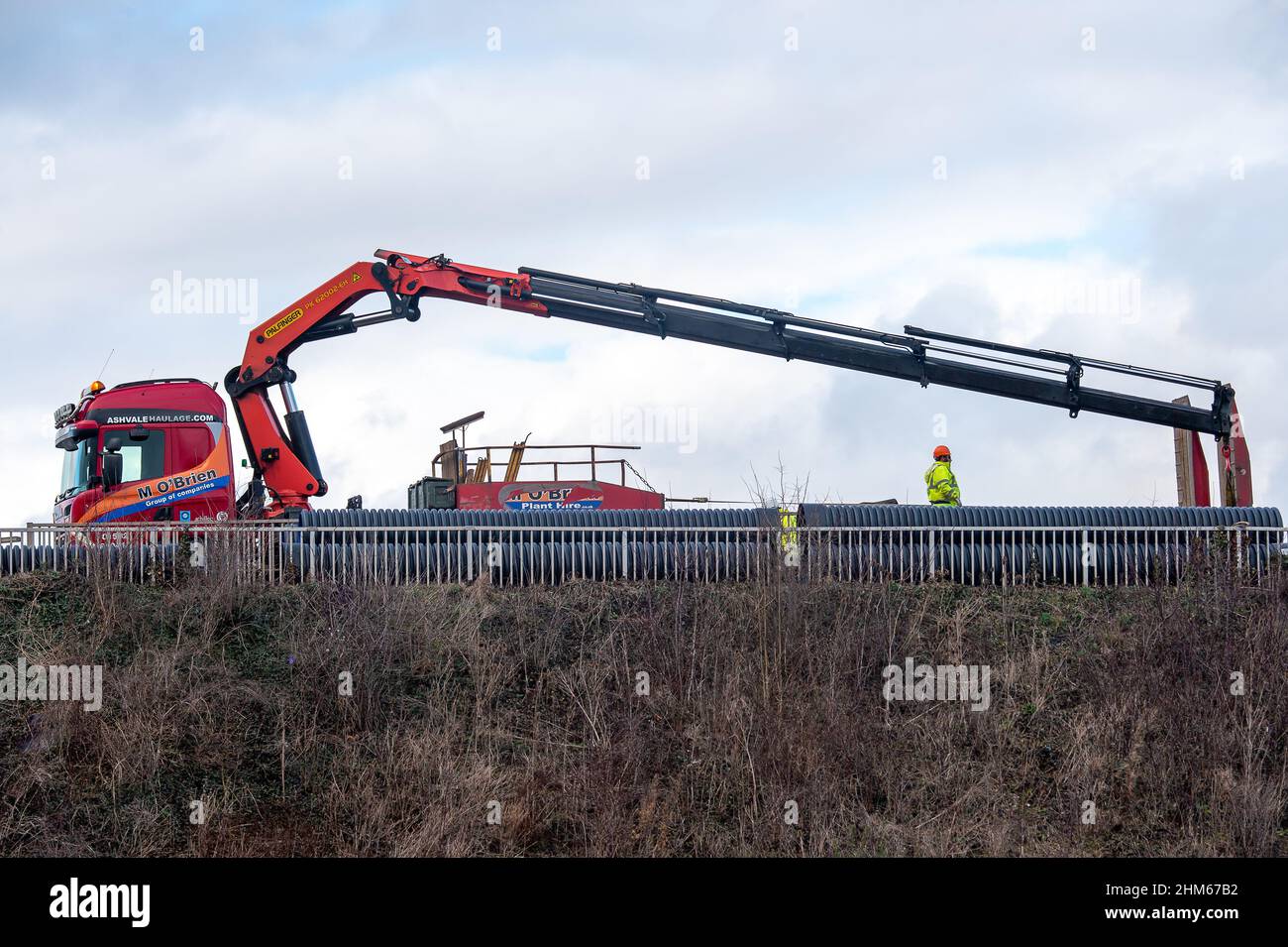 Dorney Reach, Buckinghamshire, UK. 6th February, 2022. Drainage ...