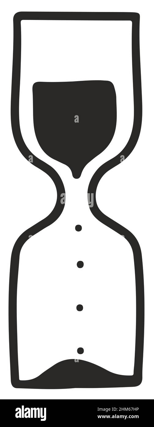 Hourglass sand time doodle . Vector illustration Stock Vector Image ...