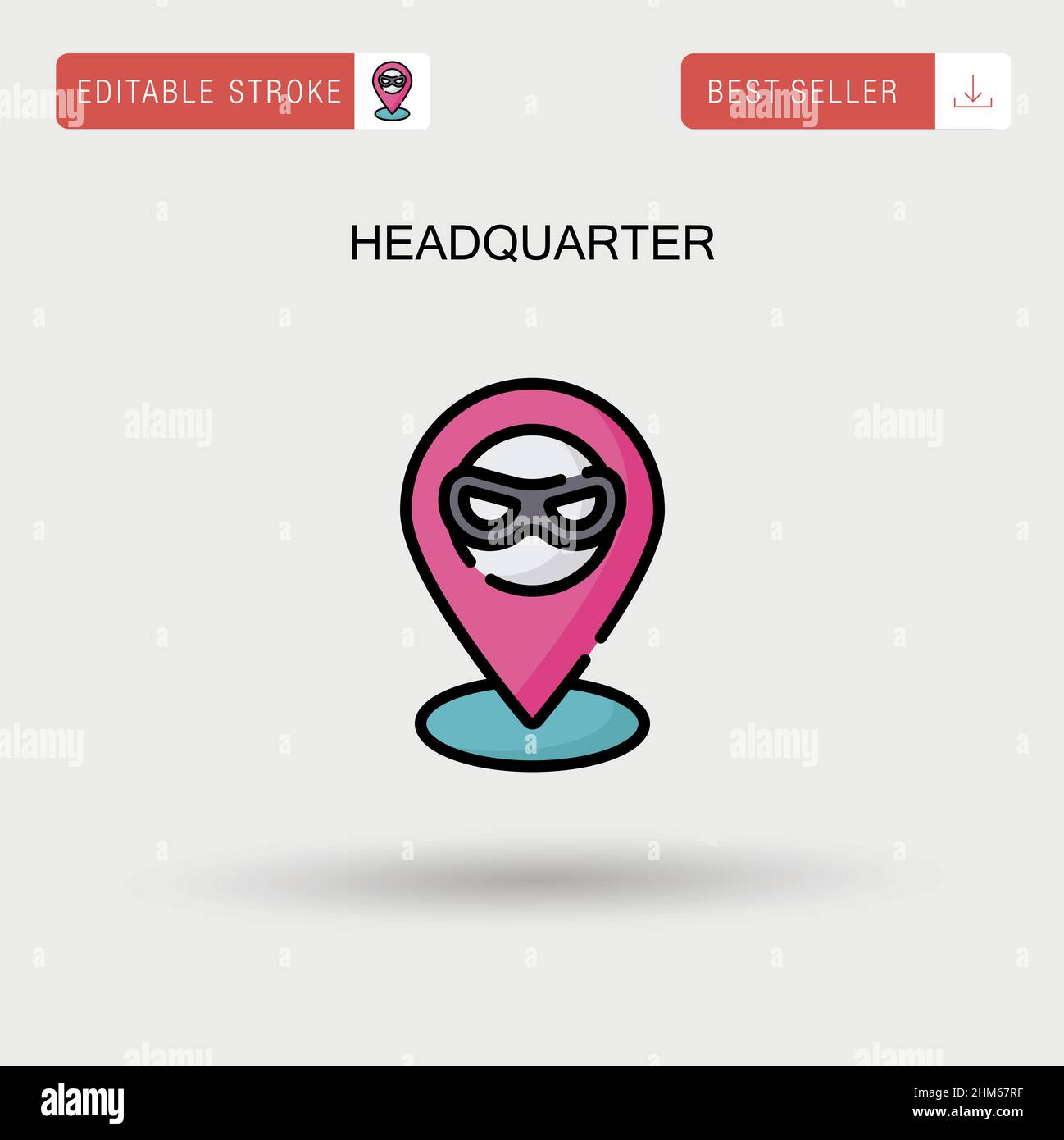 Headquarter Simple vector icon Stock Vector Image & Art - Alamy