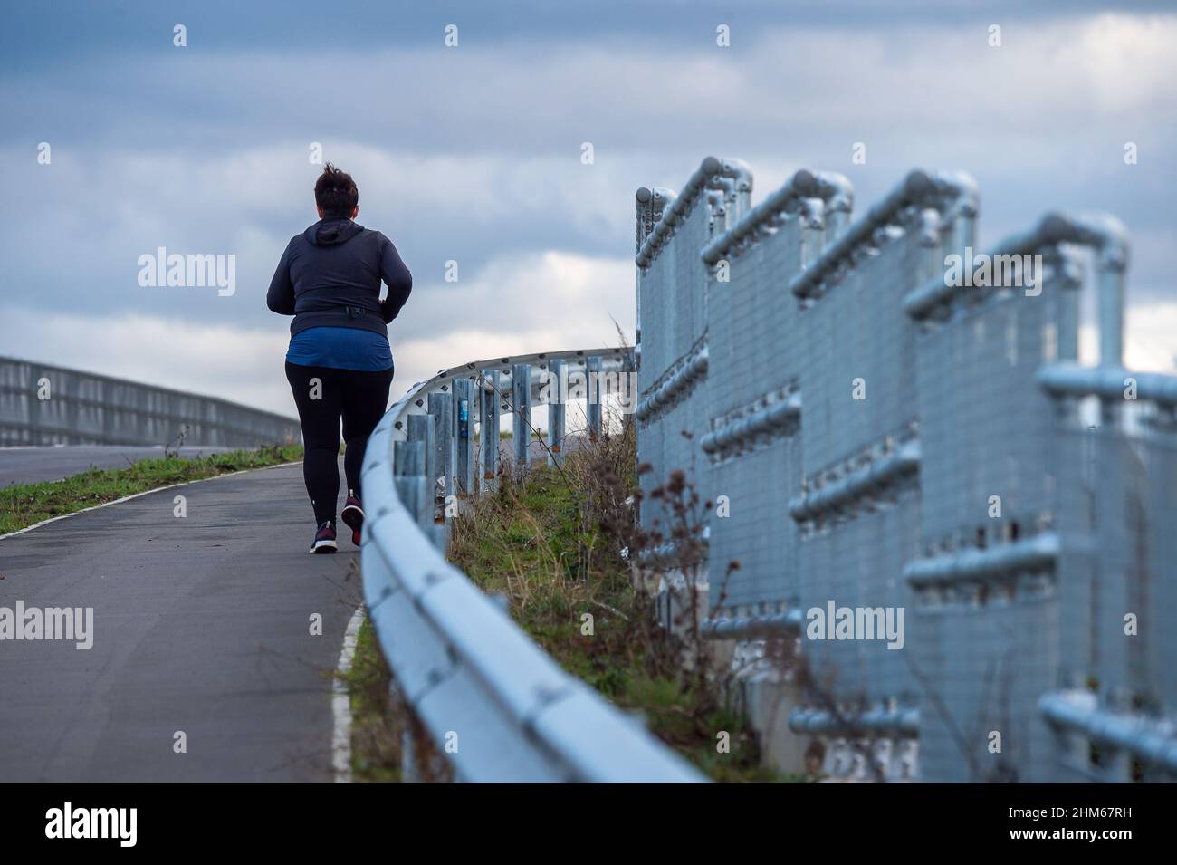 Dorney Reach, Buckinghamshire, UK. 6th February, 2022. A former bridge ...