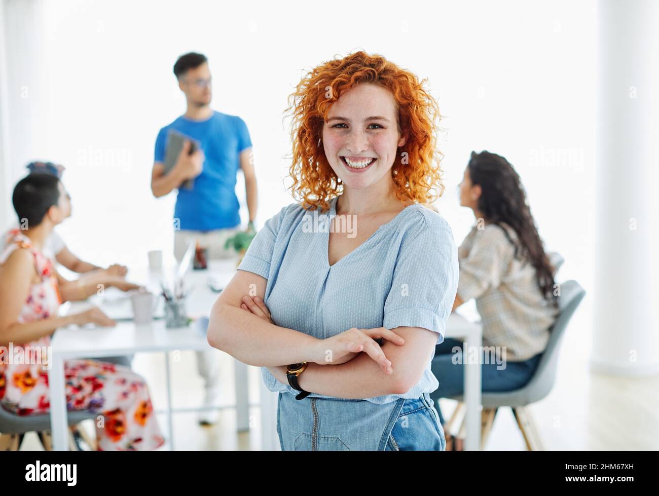 woman business office businesswoman portrait team teamwork startup ...