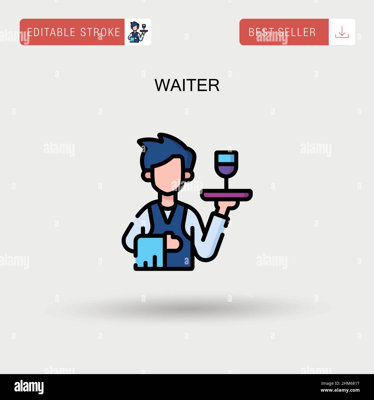 Cafe bar food waiter Stock Vector Images - Alamy