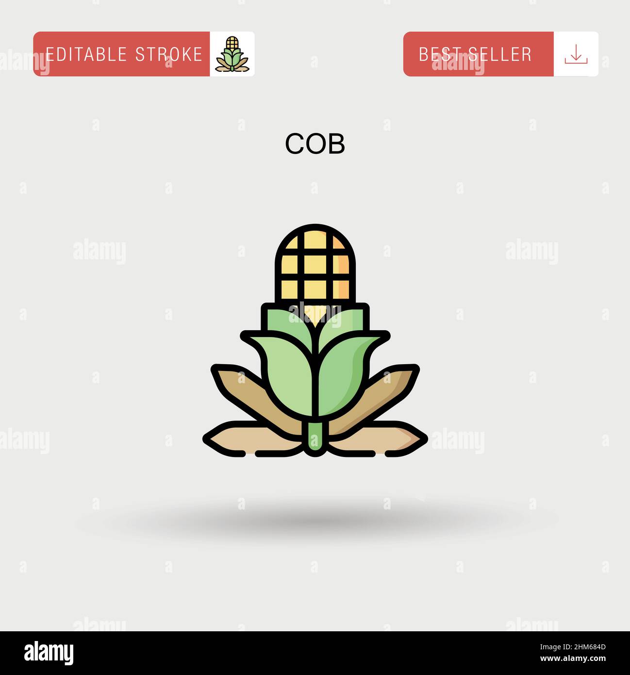Cob Simple vector icon Stock Vector Image & Art - Alamy
