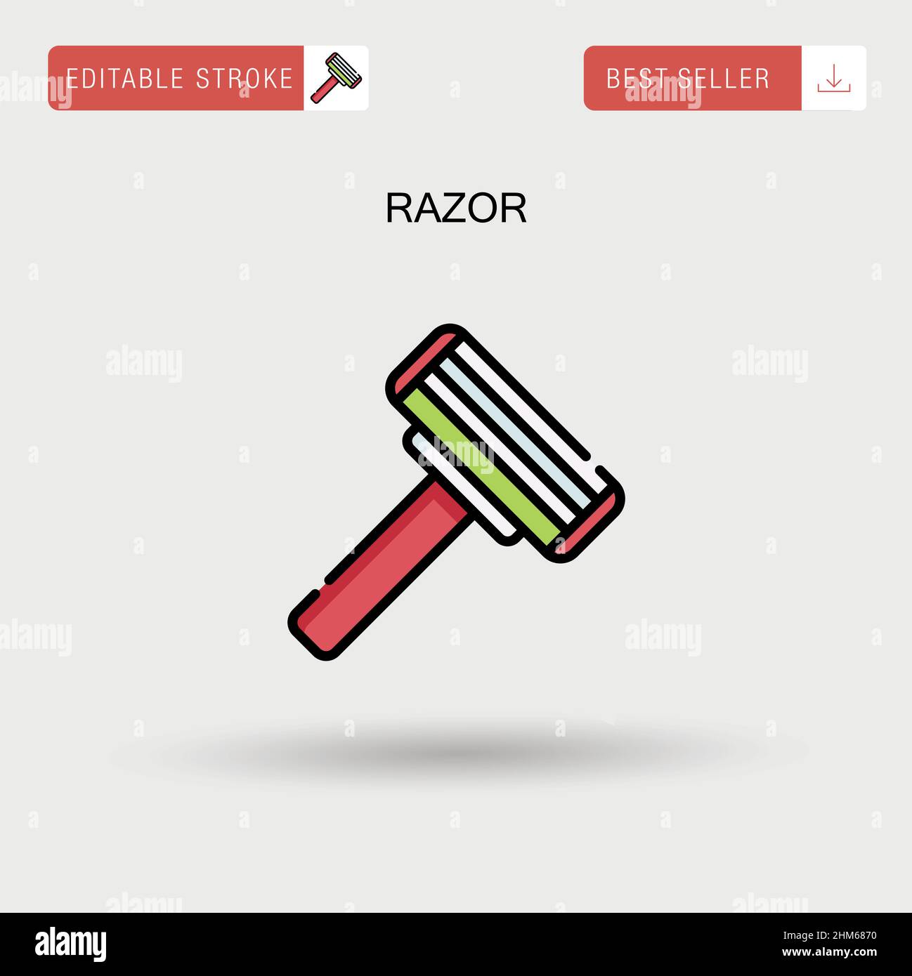 Disposable razor isolated Stock Vector Images - Alamy