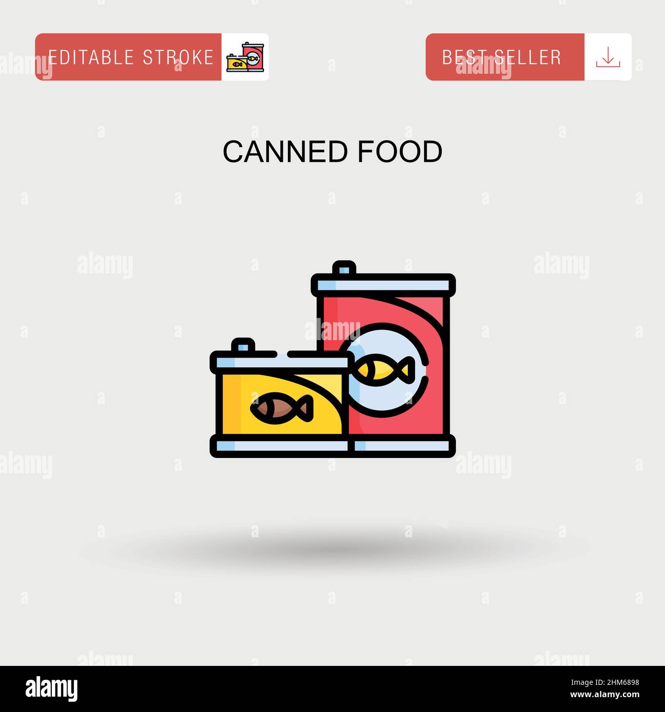 Canned food Simple vector icon Stock Vector Image & Art - Alamy