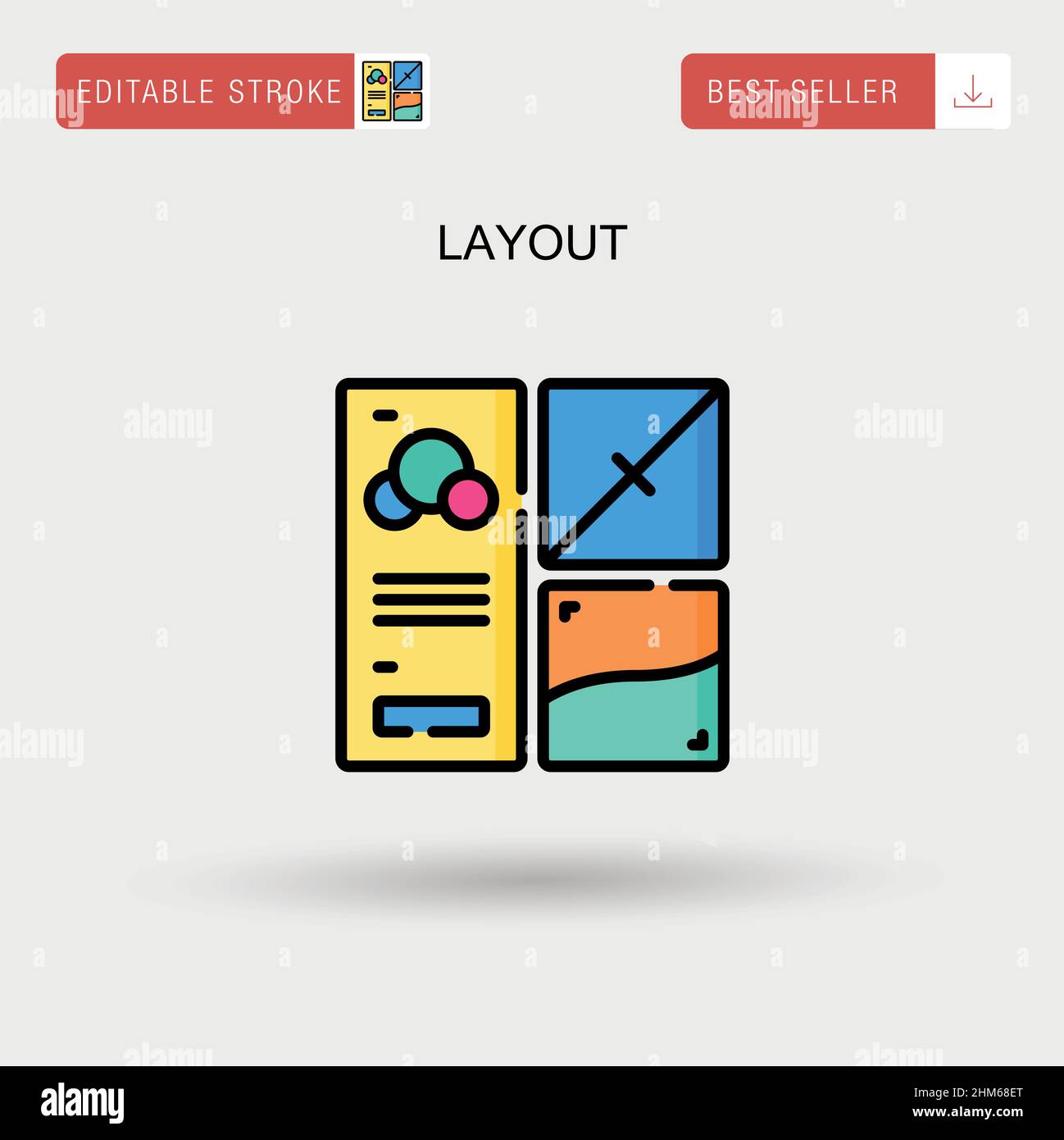 Layout Simple vector icon Stock Vector Image & Art - Alamy