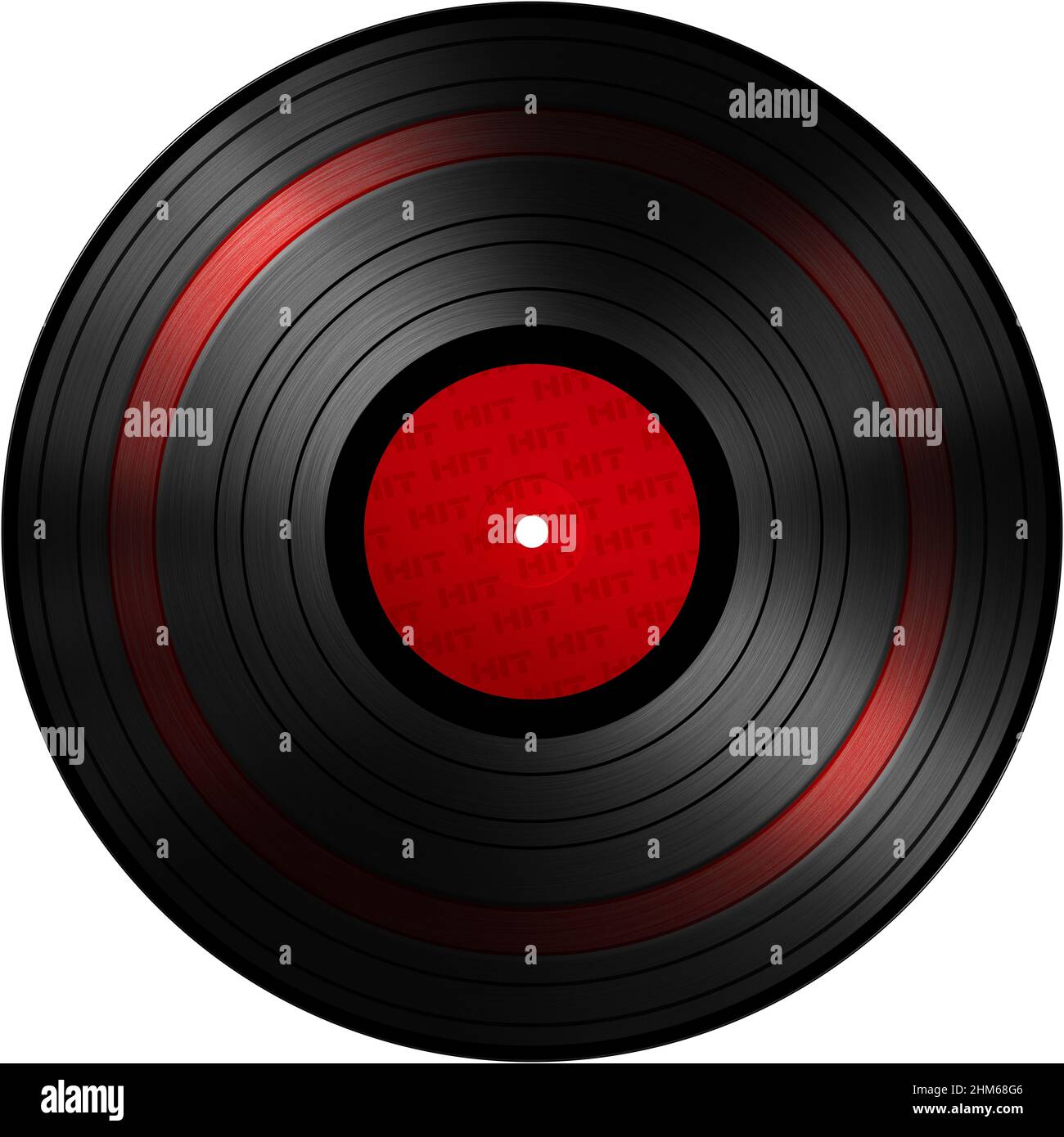 Hit song. Hit abstract vinyl on white background. Old retro hipster ...