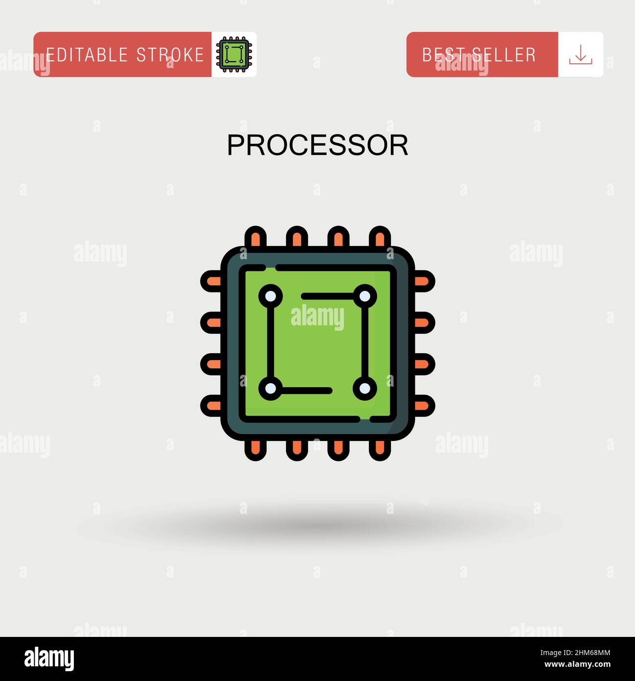 Processor icon Stock Vector Images - Alamy