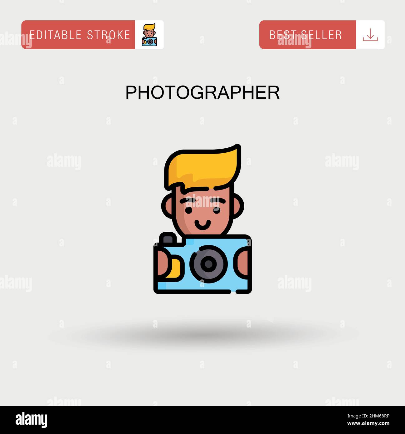 Photographer Simple vector icon Stock Vector Image & Art - Alamy