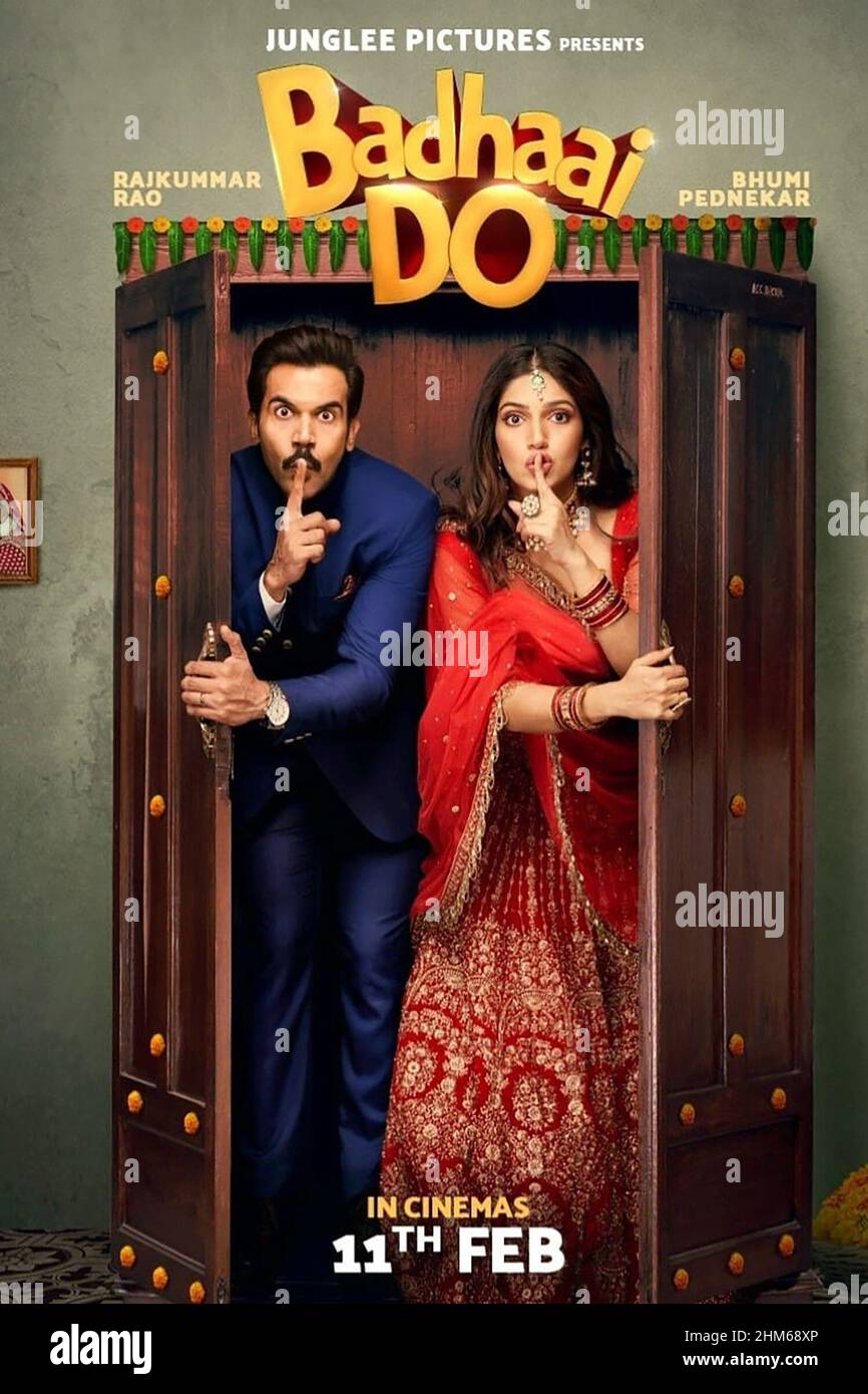 BADHAAI DO, Indian poster, from left: Rajkummar Rao, Bhumi Pednekar ...