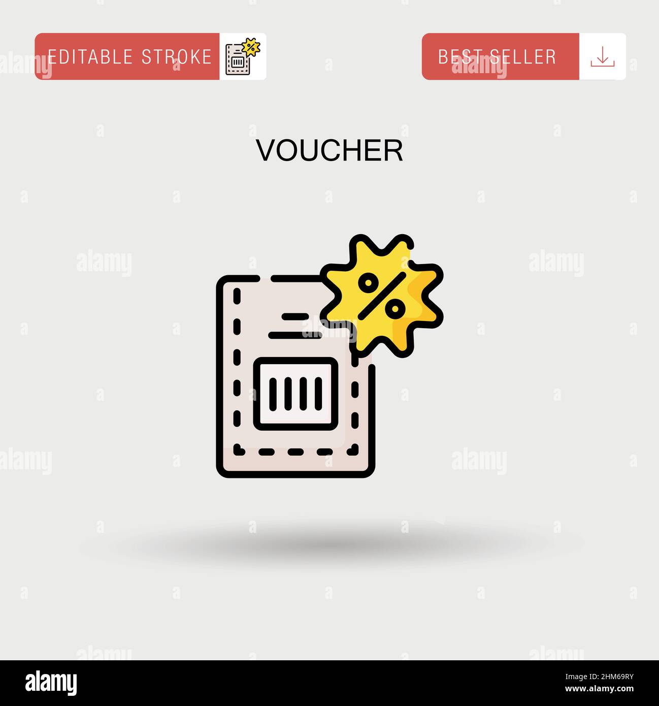 Voucher Simple vector icon Stock Vector Image & Art - Alamy