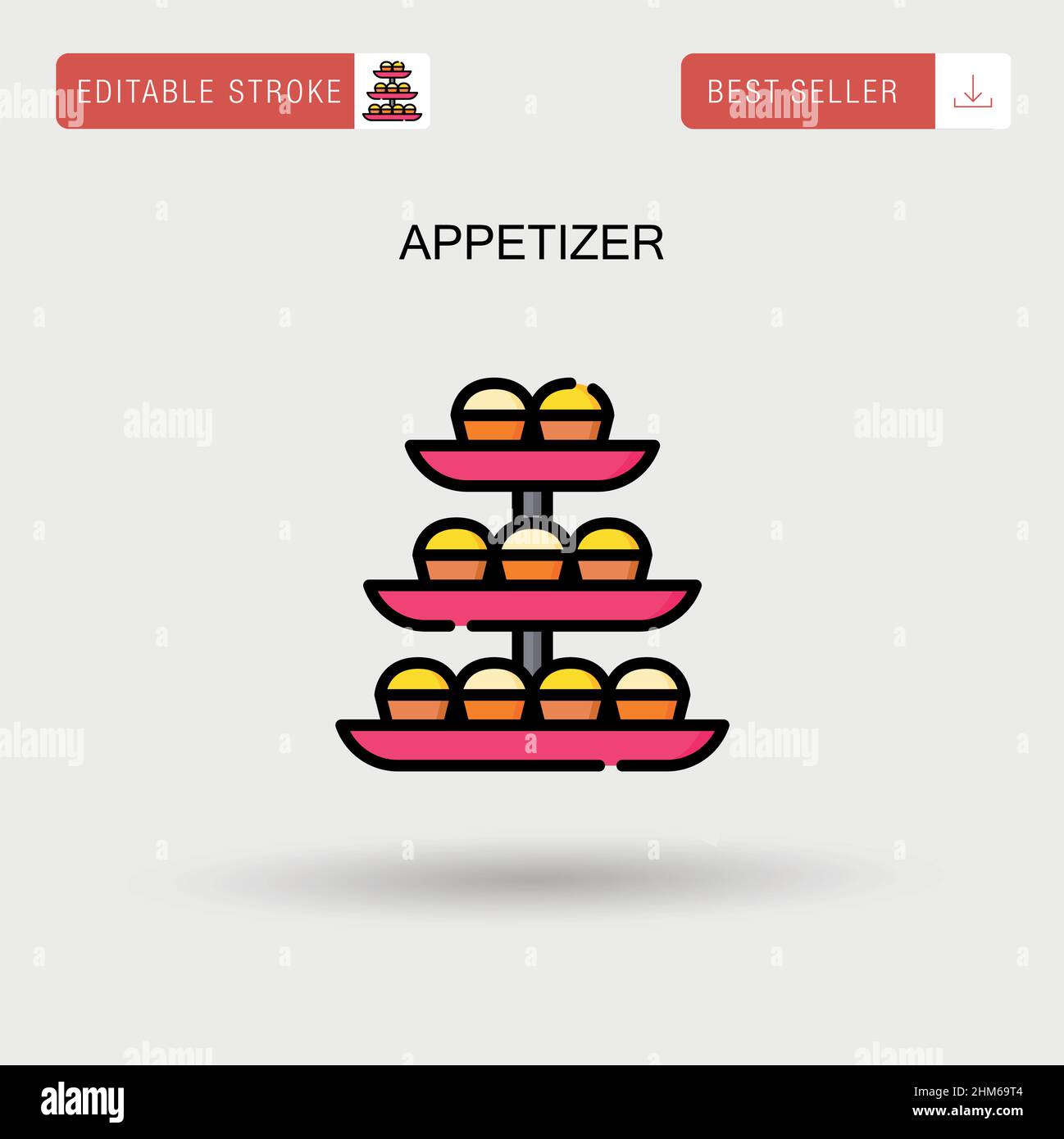 Appetizer Simple vector icon Stock Vector Image & Art - Alamy
