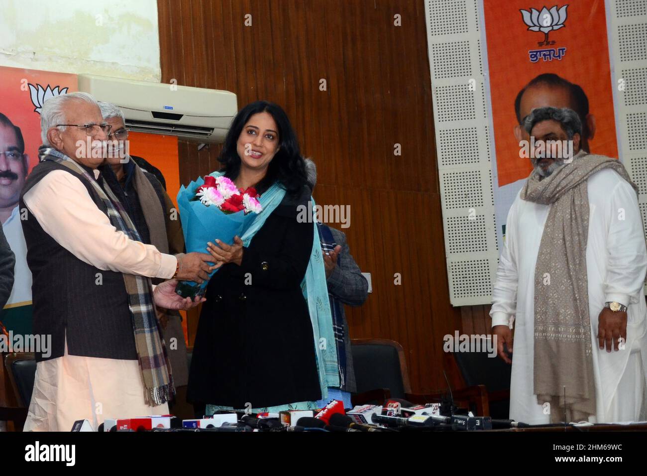 CHANDIGARH, INDIA - FEBRUARY 7: Union Minister Gajendra Singh Shekhawat ...
