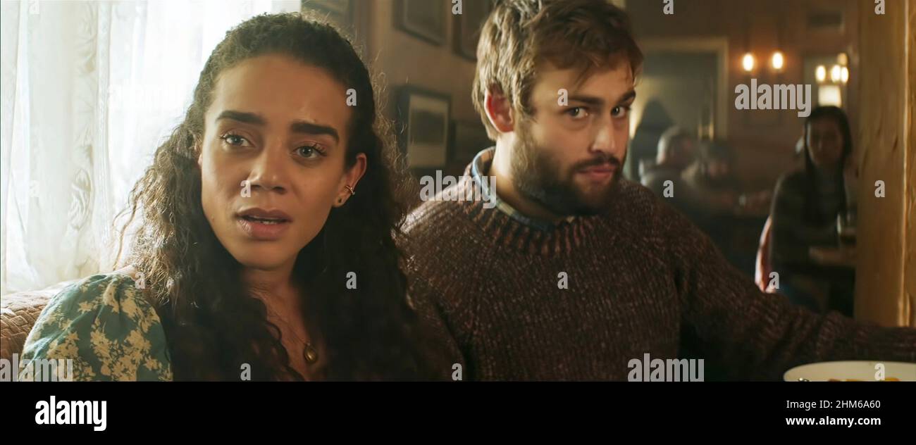 UNWELCOME, from left: Hannah John-Kamen, Douglas Booth, 2022. © Well Go ...