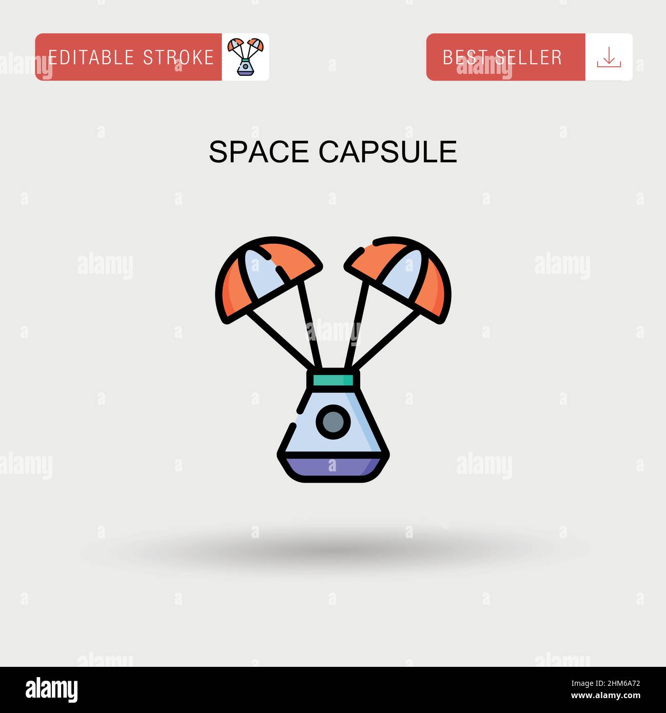 Space capsule Simple vector icon Stock Vector Image & Art - Alamy