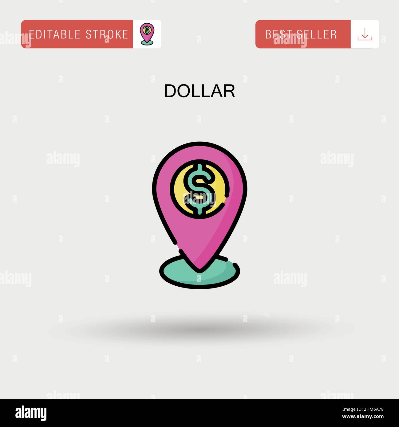 Dollar Simple vector icon Stock Vector Image & Art - Alamy