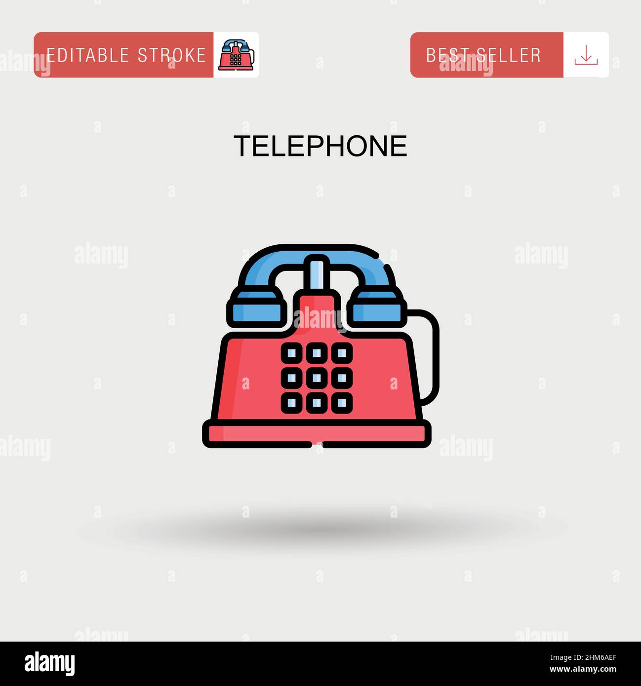 Telephone Simple vector icon Stock Vector Image & Art - Alamy