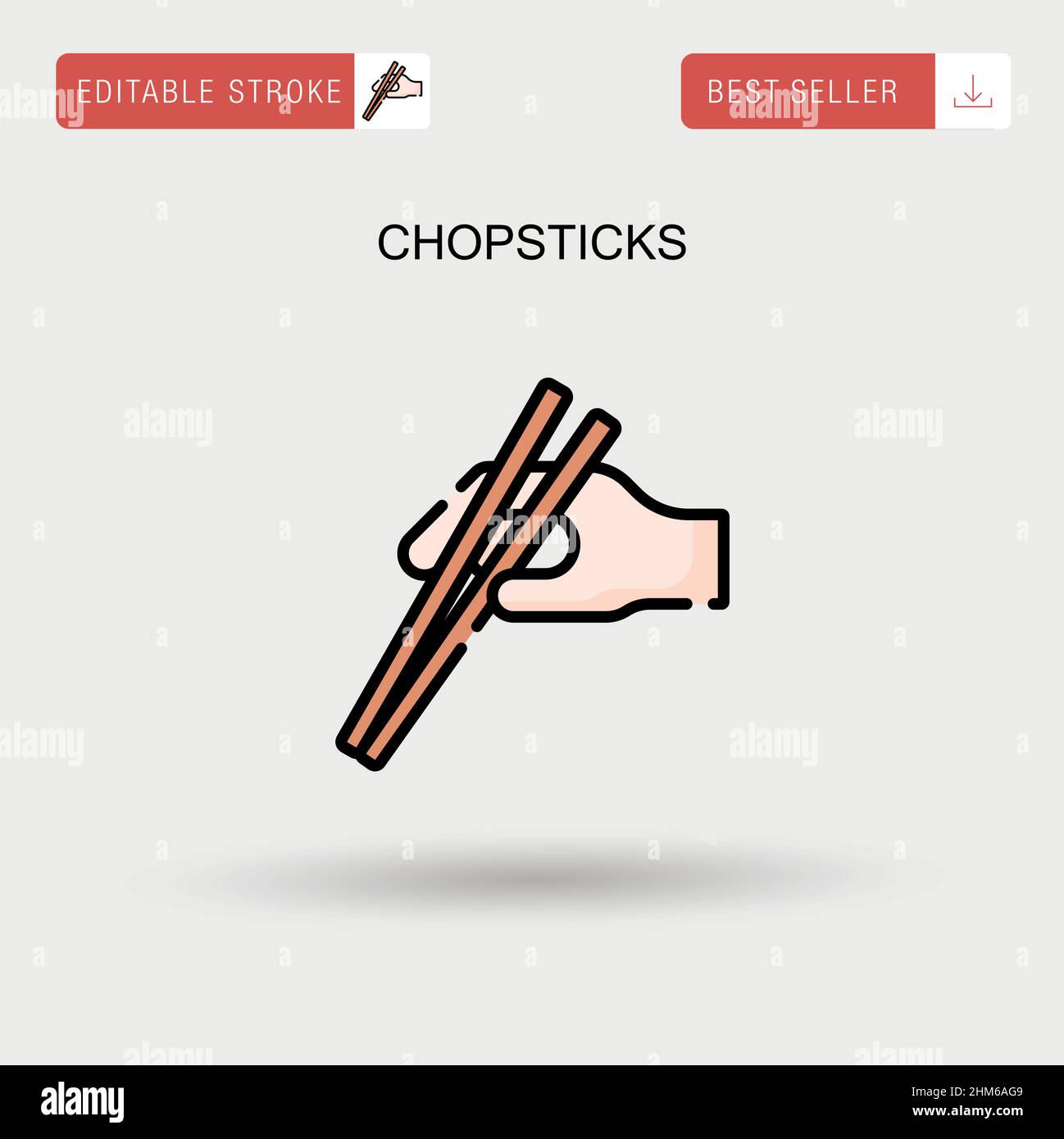 Stick wooden food japanese Stock Vector Images - Alamy