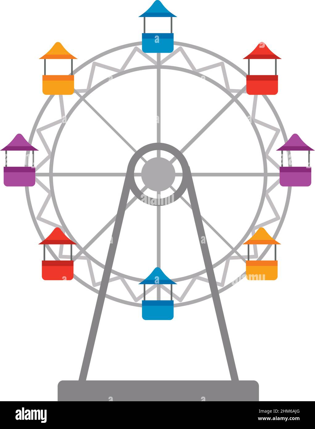 panoramic wheel amusement park icon Stock Vector Image & Art - Alamy