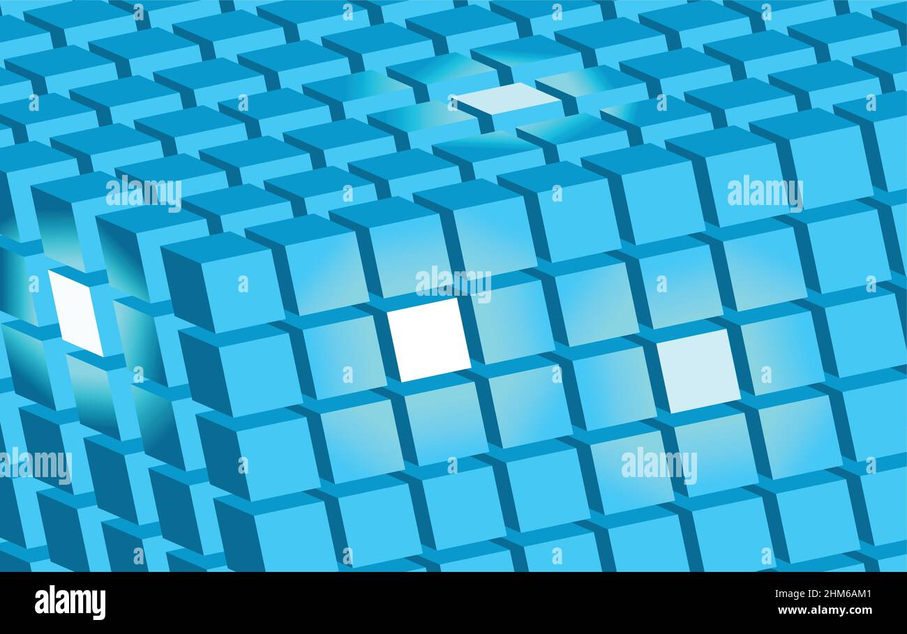 Three-dimensional blue background texture vector illustration with ...