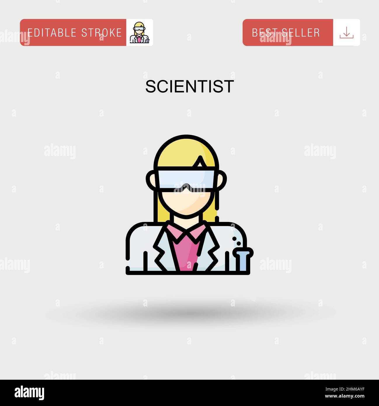Male doctor microscope vector hi-res stock photography and images - Alamy