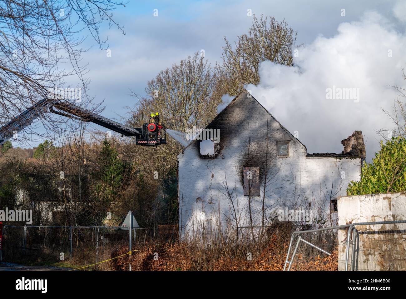 This is the Fire Brigade, SFRS, fighting fire that broke out within the ...