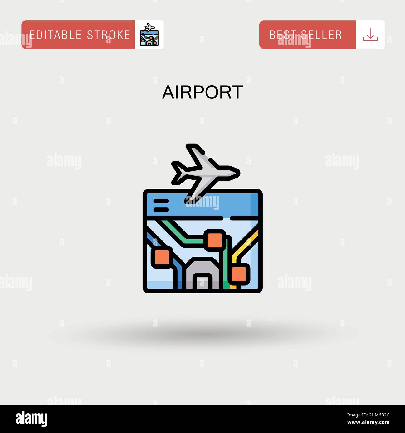 Airport Simple vector icon Stock Vector Image & Art - Alamy
