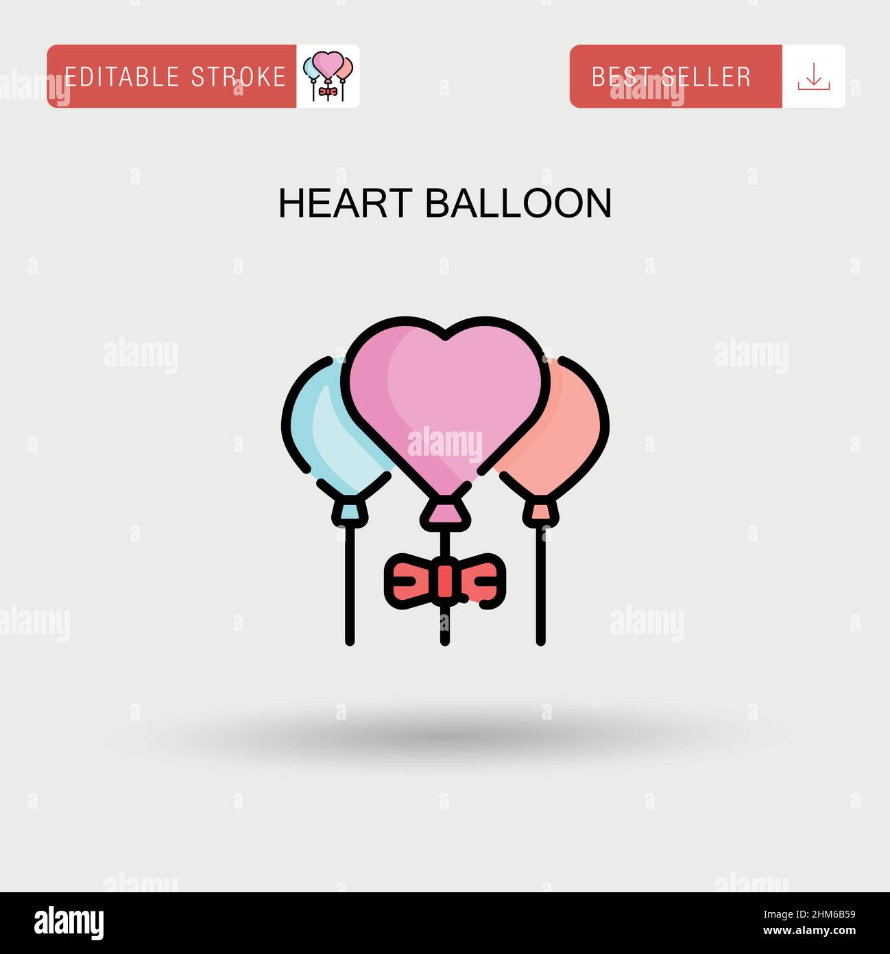 Pink balloon icon Stock Vector Images - Alamy