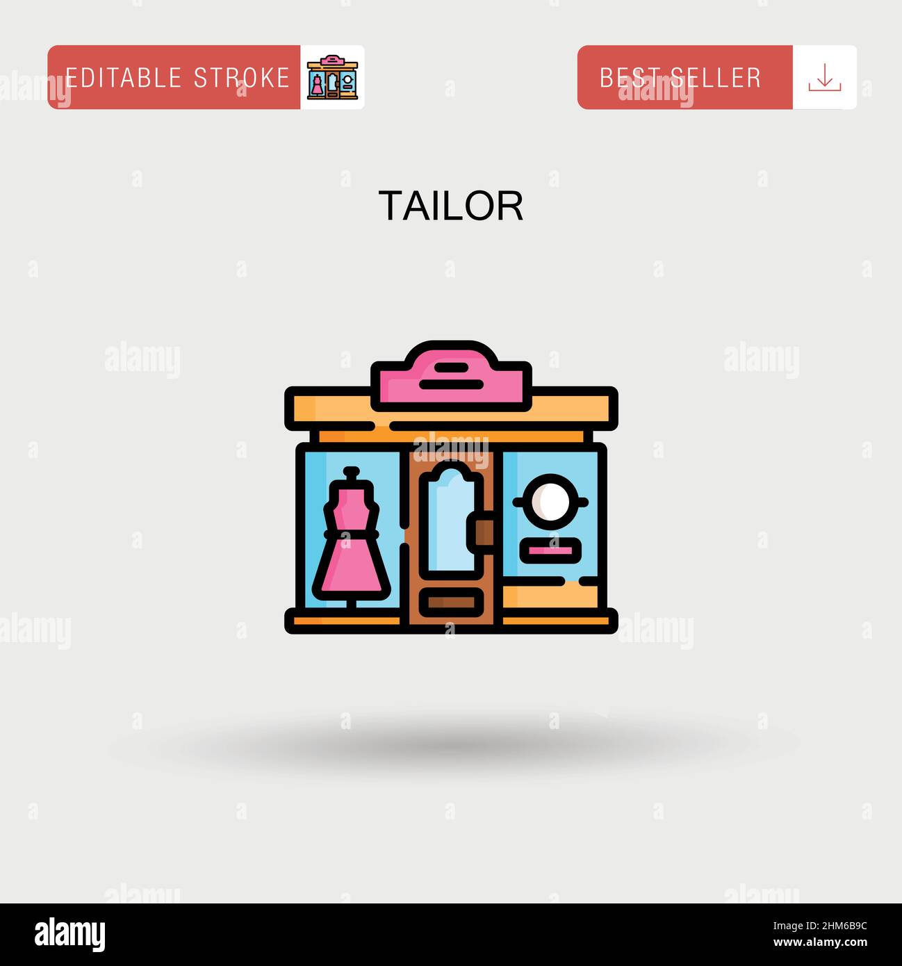 Seamstress sewing tailor shop Stock Vector Images - Alamy