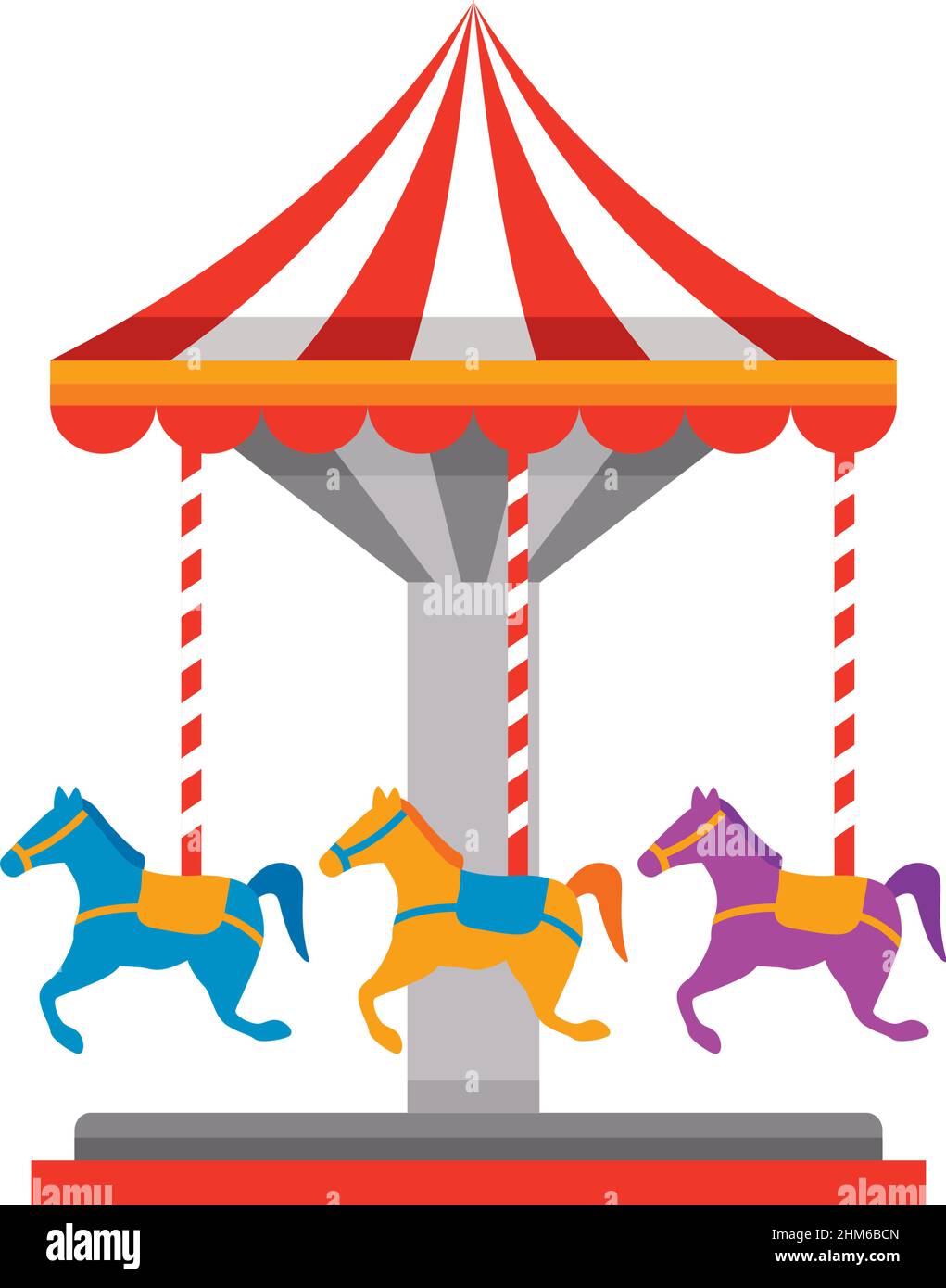 amusement park carousel attraction icon Stock Vector Image & Art - Alamy
